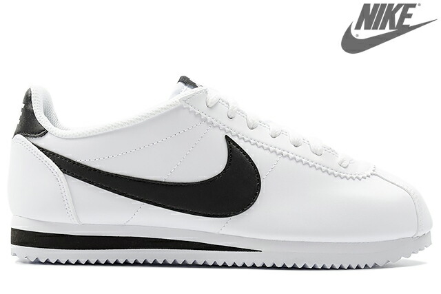 NIKE WMNS CLASSIC CORTEZ LEATHER 807471-101 WHITE/BLACK-WHITE ナイキ ウィメンズ クラシック コルテッツ レザー ホワイト ブラック メンズ スニーカー sccr
