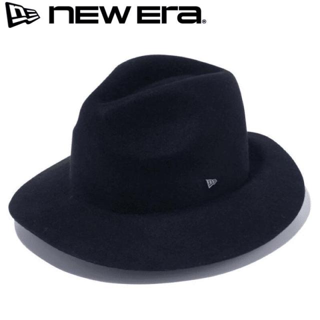 NEWERA ニューエラ 正規品 ハット HAT ブロードウェイ 中折れハット フェルトハット ソフトハット 中折れ帽 広つば 帽子 ウール ユニセックス メンズ レディース 黒ブラック 12018928