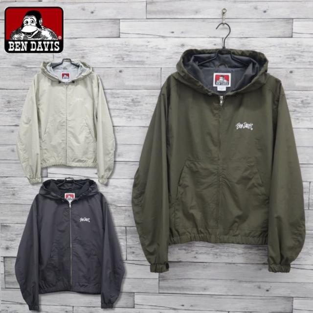 【送料無料】メンズ ベンデイビス BEN DAVIS BENDAVIS ナイロン パーカー ワーク ジャケット アウター ライトアウター 軽量 メッシュ裏地 レディース 白 アイボリー カーキ グリーン 黒 ブラック 25380052