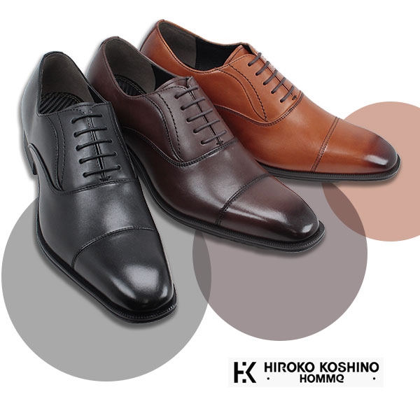 ヒロコ コシノ オム　HIROKO KOSHINO HOMME　ビジネスシューズ  HR1002 冠婚葬祭 結婚式 ストレートチップ 紳士靴 革靴 リクルート 【メンズ】