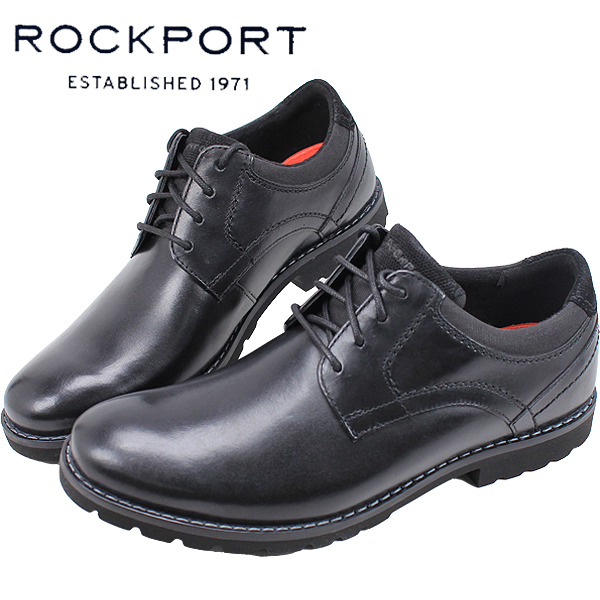カジュアルシューズ メンズ ブラック ロックポート ROCKPORT 本革 レザー CJ5051 おしゃれ 靴 ローゲン 【メンズ】