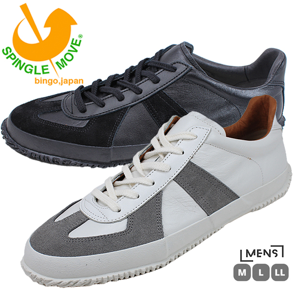 スニーカー メンズ スピングルムーブ SPINGLE MOVE SP 1047 革 ブラック ホワイト カジュアル おしゃれ 【メンズ】