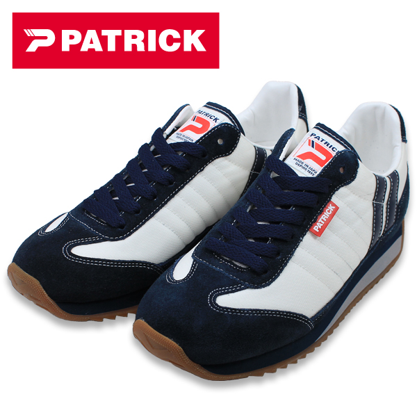 パトリック マラソン レディース スニーカー 運動靴 ペンギン PATRICK MARATHON PENGN 94150 日本製 靴 白 ホワイト ネイビー 【レディース】