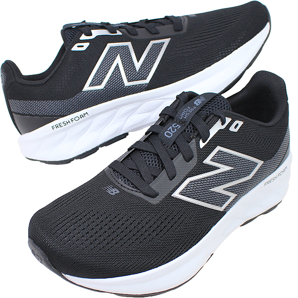 ニューバランス スニーカー メンズ ブラック ホワイト M520LK9 ワイズ2E 運動靴 ランニング カジュアル NEW BALANCE 靴 シューズ 【メンズ】