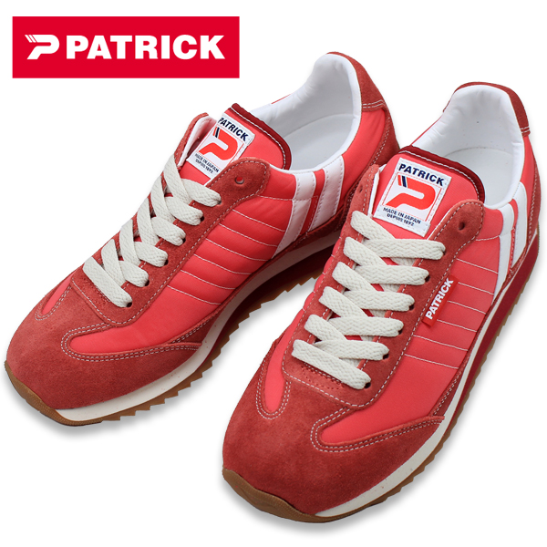 パトリック マラソン レディース スニーカー 運動靴 PATRICK MARATHON CORAL 94517 日本製 靴 レッド 赤 ランニングシューズ 【レディース】