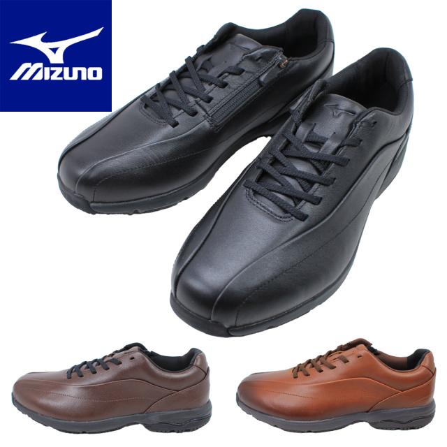 ミズノ メンズ 靴 運動靴 ウォーキングシューズ LD40 ？ SW ウォーキング 長距離 ファスナー付 紐靴 幅広 4E B1GC240309 ブラック B1GC240358 ダークブラウン B1GC240385 ブラウン カジュアル シンプル ギフト プレゼント MIZUNO 【メンズ】