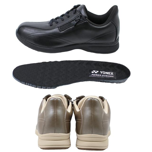ヨネックス レディース 靴 ウォーキングシューズ パワークッション SHW L130W 幅広 4.5E ゆったり ファスナー オフコート YONEX【レディース】