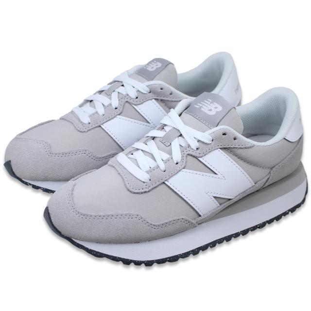 ニューバランス スニーカー レディース MS237HG グレー new balance 237 厚底 ローカット 靴 ワイズD カジュアル おしゃれ 【メンズ】