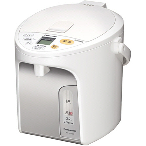 パナソニック マイコン沸騰ジャーポット 2.2L ホワイト 1台(NC-HU224-W) 目安在庫=○
