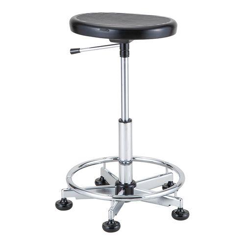 アズワン クリーンルーム用チェアー（固定脚タイプ）背無し リング有り (1個)(4-3767-03) 目安在庫=△