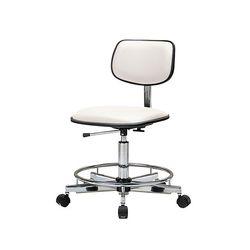 アズワン クリーンルーム用チェアー（リング付き）　ホワイト  (1脚)(SK-827W) 目安在庫=△