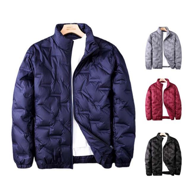 中綿ジャケット メンズ ジャケット ダウンジャケット コート アウター  無地 秋冬 暖かい 大きいサイズ