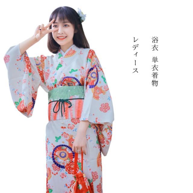 レディース 浴衣 着物  仕立て上がり 洗える 結び帯　飾り紐 腰紐 高級 花火大会 お祭り 浴衣