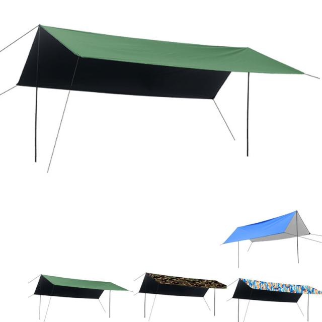 防水タープ 天幕シェード　サンシェルター ポータブル　軽量 コンパクト　日除け　UVカット 紫外線カット　携帯便利　釣り 　キャンプ　アウトドア　4.5*4.5m