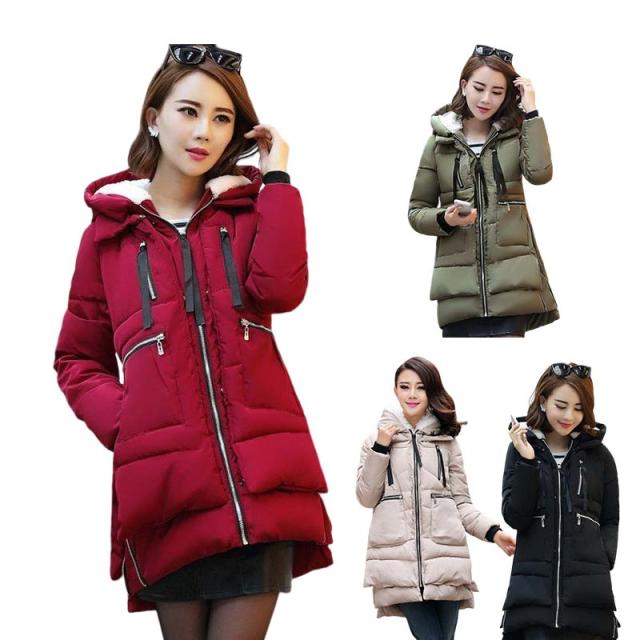 ダウンジャケット冬コート ロングコート レディース 繊維熱反射 保温 蓄熱 フード付き オーバーサイズ 女 厚手 防風 防寒