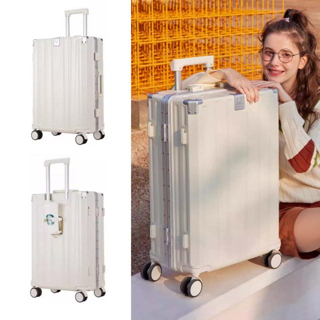 スーツケース キャリーケース キャリーバッグ USBポート付き 24インチ 機内持込 軽量 静音 フレームタイプ 耐衝撃 360度回転 ダイヤルロック 旅行 ビジネス 出張