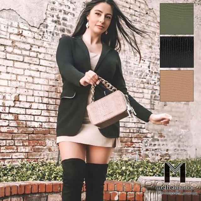 限定品 Melie Bianco（メリービアンコ）CM7069 Demi Victoria’s Secret レディース クロコ柄 スクエアハンドバッグ べっ甲 チェーンハンドル ショルダー