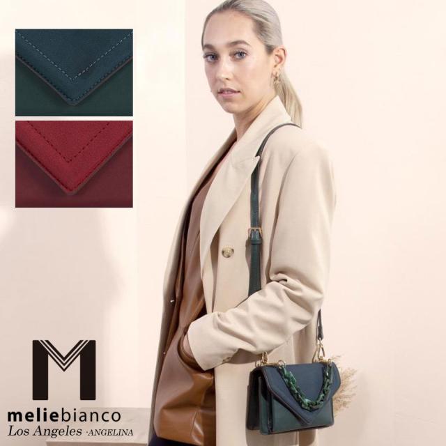 限定品 Melie Bianco（メリービアンコ）ED1012 Dawn Victoria’s Secret レディース スクエア チェーン ハンドバッグ スエード ミニバッグ ショルダー