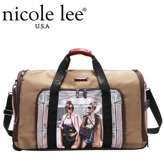 2024  新作  NICOLE LEE ニコールリー LB17150 LADIES NIGHT OUT ROLLING DUFFEL レディース ニコル リー 大きめ ナイロン キャリーバッグ バック 大容量 旅行 マザーズバッグ 通勤通学 公式  グレー ボストンバッグ ロゴ ジム バック ユニセックス 折りたたみ かばん