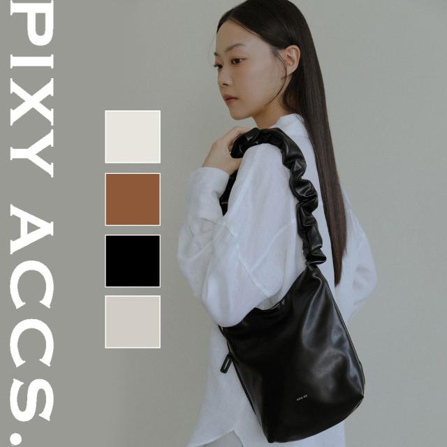 保証付 返品OK 日本正規代理店 2024 PIXY ACCS. ピクシーアックス GR230004 レディース フリルギャザー ショルダーバッグ ミニバッグ 通勤通学 海外旅行 レザー 人気 20代 30代 40代 50代 60代 台湾 Chillax 放任迷?肩背包 2WAYバック ナナメ掛け トートバッグ GRN-RE