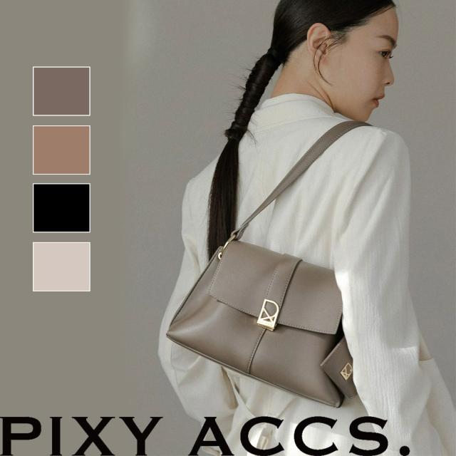 保証付 返品OK  日本正規代理店  2024 PIXY ACCS. ピクシーアックス  PX230002 レディース リッチ ロゴ ショルダーバッグ ハンドバッグ トート ビジネス クール エレガント 通勤通学 レザー 人気 20代 30代 40代 50代 60代 台湾 微光率性肩背包 かっこいい 小さ 大人シンプル