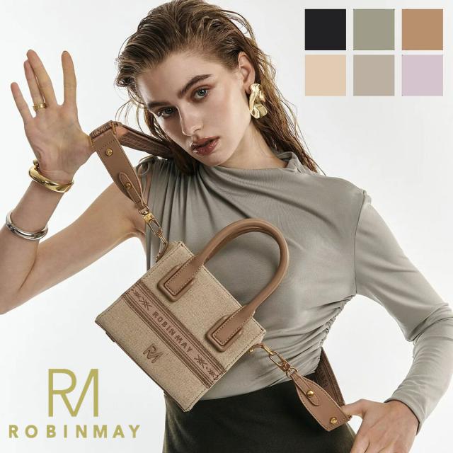 保証付 返品OK 2023 ROBINMAY ロビンメイ 正規代理店 B197 Laurel Goddess handbag M レディース RMロゴ リネンハンドバッグ 麻 キャンの通販は ...