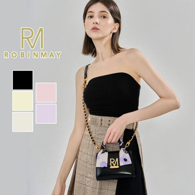 保証付 返品OK 正規品 2024 ROBINMAY ロビンメイ B243 レディース RMロゴ フラワースカーフ ハンドバッグ 2WAY 肩掛け ビーガンレザー ヴィーガン 人気 60代 50代30代 40代 20代 SDGs サステナブル 台湾発 鞄 チェーンショルダー 愛爾手提包 ショルダー ミニバッグ