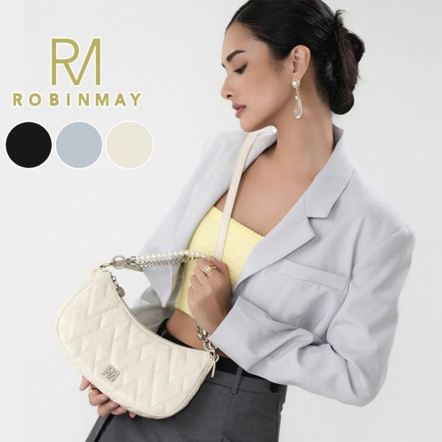 保証付 返品OK 正規品 2024 ROBINMAY ロビンメイ B250 レディース RMロゴ 三日月 キルティング ハンドバッグ 2WAY ショルダー 肩掛 ビーガン人気 50代30代 ...