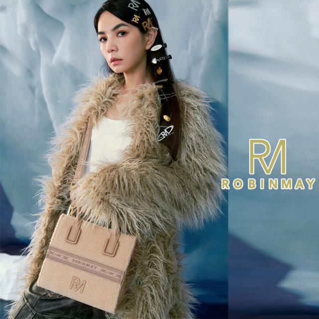 保証付 返品OK 正規品 2024 ROBINMAY ロビンメイ B256 月桂女神手提包 羊羔毛 レディース RM ラムウール ハンドバッグ ダブルストラップ ショルダー 大人気 ビーガン ...