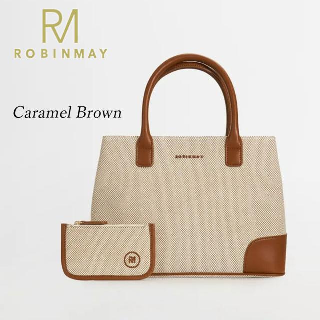 保証付 返品OK  正規品  2024 ROBINMAY ロビンメイ  WB082 レディース バイカラー リネンハンドバッグ スクエア型 麻 キャンバス ショルダー 大きめ ビーガンレザー ヴィーガン 人気 30代 40代 20代 SDGs サステナブル  小銭入れポーチ付 台湾 瑞?麻布手提包(L) トート型