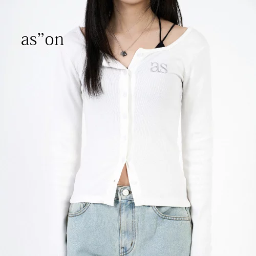 新ブランド 日本未入荷 正規品  保証付き 2025  ason アズオン SICILY BUTTON CARDIGAN  ロゴ カーディガン  30代 40代 20代 50代  instagram 海外 TikTok New Jeans Minji 韓国ファッション 服 アウター レディース 韓流 暖かい ジャケット クリスマスプレゼント ニット