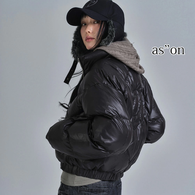 新ブランド 日本未入荷 正規品  保証付き 2025  ason アズオン BETTY PUFFER JACKET  パファージャケット  バックロゴ 30代 40代 20代 50代  instagram 海外 TikTok New Jeans Minji 韓国ファッション 服 アウター レディース 韓流 暖かい ジャケット クリスマスプレゼント