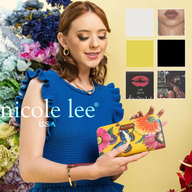 新作 AW NICOLE LEE ニコールリー PRT6700 ニコルリー レディース ラウンドファスナー 長財布 カード入れ さいふ ビーガンレザー ヴィーガン RFIDブロッキング機能 30代 40代 20代SDGSサスティナブル ボックス付き 贈り物 GODDESS OF LOVE BUTTER FLOWER