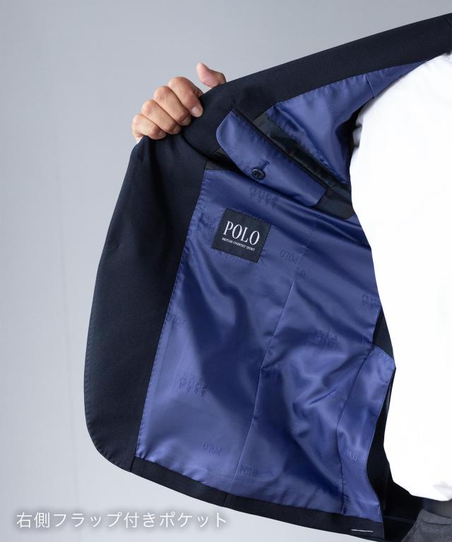 紺ブレザー メンズ ストレッチ ジャケット 金ボタン 秋 春 オール