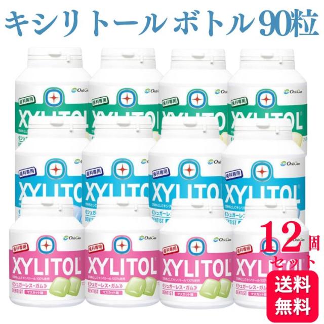 選べる 12個セット オーラルケア キシリトールガム 90粒 3種 アップルミント クリアミント マスカット