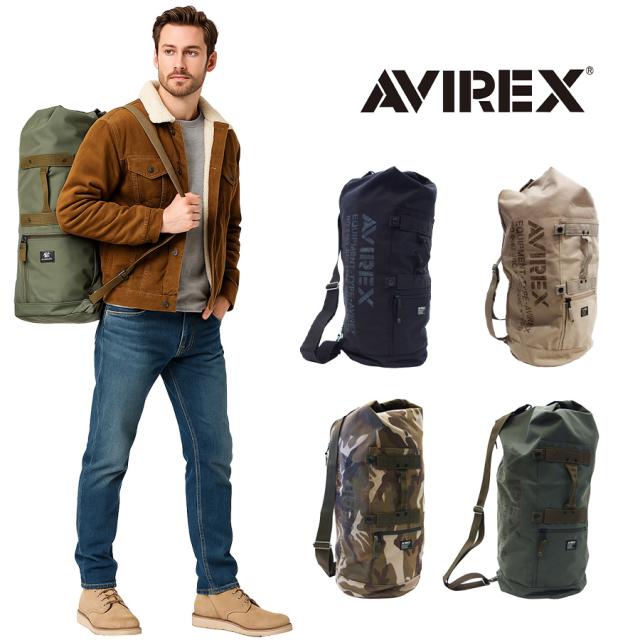 【ポイント10倍】AVIREX　アビレックス　ボンサック　ワンショルダー　ボストン　AVX308　イーグル　EAGLE　メンズ　ミリタリー　斜め掛け　一泊　二泊　旅行　鞄　軽量　大容量　アウトドア　ジム　レジャー　フェス　おしゃれ　人気