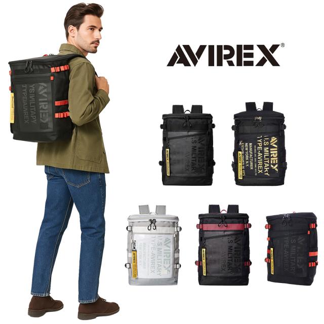 【ポイント10倍】AVIREX アビレックス AVX593 ヒューズボックスリュック デイバッグ バックパック メンズ スクエア レディース スーパーホーネット 鞄 撥水 雨に強い 20L 大容量 軽量 アウトドア レジャー タウン フェス おしゃれ 人気