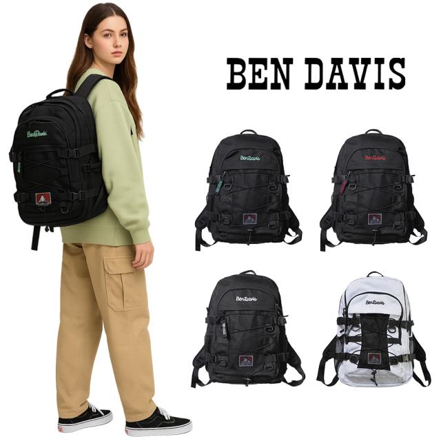 【BEN DAVIS】リュック 大容量 ベンデイビス BDW-8304 STREET DAYPACK 31L バックパック リュック スクールバッグ パソコン タブレット ポケット スマイリング ゴリラ 刺繍 撥水