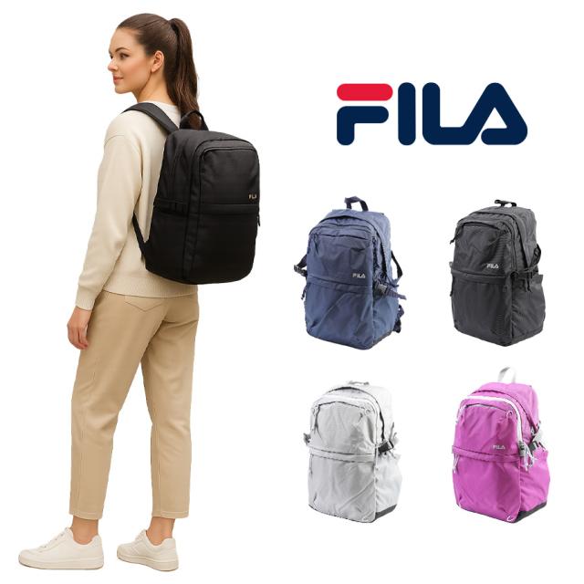 【FILA】リュック 大容量 7835 ボレロ リュック バックパック かばん カバン 鞄 バッグ シンプル フィラ ブラック 使いやすい お出かけ 普段使い 日常 ユニセックス 軽量