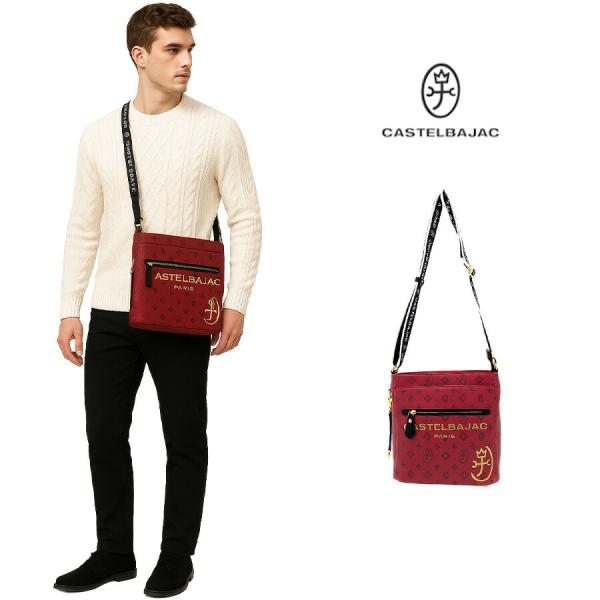 CASTELBAJAC サシャ B5ショルダー クリスマス限定色 ショルダーバッグ 斜め掛け 普段使いユニセックス メンズ レディース プレゼント ギフト レッド 048182