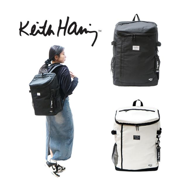 【Keith Haring】リュック 大容量 スクエアバックパック35L キースヘリング  リュック 鞄 かばん カバン  使いやすい かわいい ストリート 通学 学生  KeithHaring 普段使い 大容量