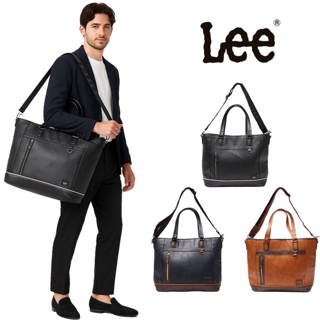 【ポイント10倍】Lee リー 2wayトートバッグ トートバッグ 大きめ infinity 320-3106 メンズ 旅行 通勤バッグ 通勤鞄 塾 ショルダーバッグ おしゃれ バッグ 小物 ブランド雑貨 メンズバッグ 父の日 プレゼント 通学 通勤 黒 紺 茶 ブラック
