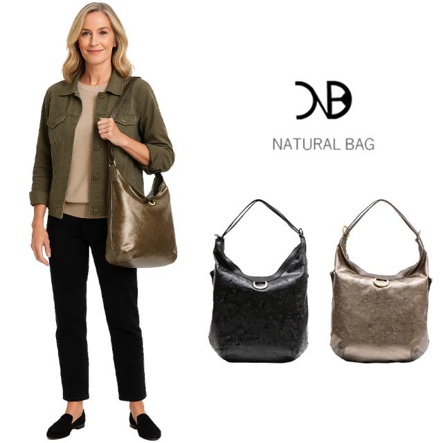 【当店オリジナルエコバッグプレゼント中！】【NATURALBAG】 ナチュラルバッグ NB 2wayトートバッグ リュック 6621 レディース 女性 ブラック ゴールド ブロンズ オールシーズン 大人 おでかけ 上品 エレガント 日本製 軽量 超軽量 牛革 高級