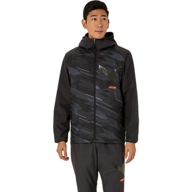 アシックス ＡＩＭ−ＴＲＧ裏トリコットグラ　フィックウィンドブレーカーフ トレーニングウエア ブレーカーシャツ 2031E729.001