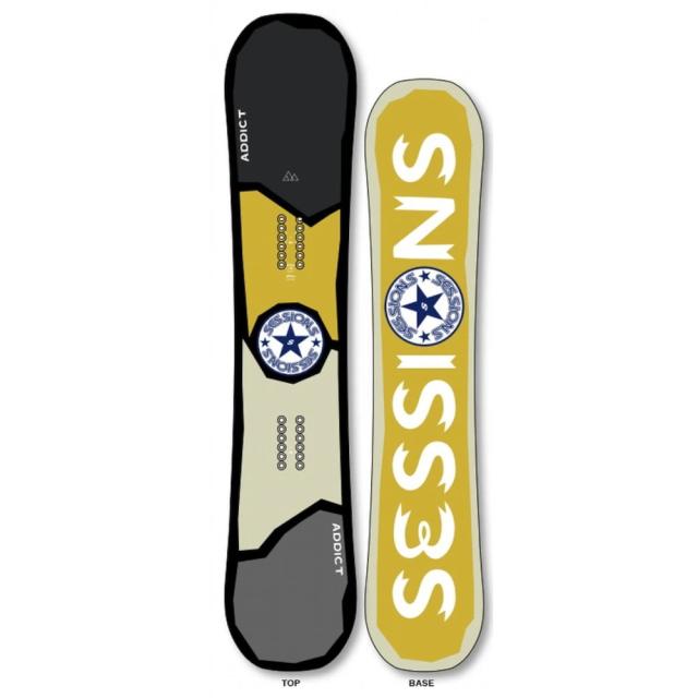 (ＳＥＳＳＩＯＮＳ）２３　ＡＤＤＩＣＴ　Ｗ スノーボード フリースタイル板 22100231 MTD