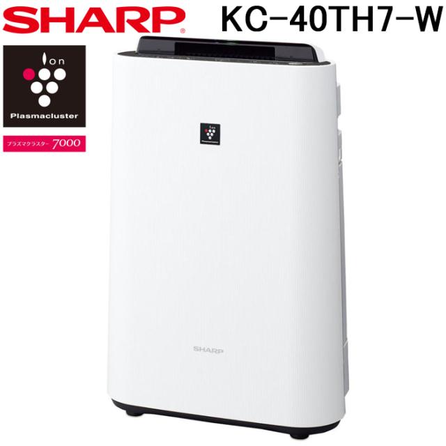 シャープ KC-40TH7-W 加湿空気清浄機 プラズマクラスター7000 ホワイト系 空気清浄18畳 加湿11畳まで 家電 ウイルス 花粉対策 SHARP