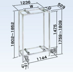 オーケー器材 PAキーパー 二段置台 ステンレス K-KWS15G