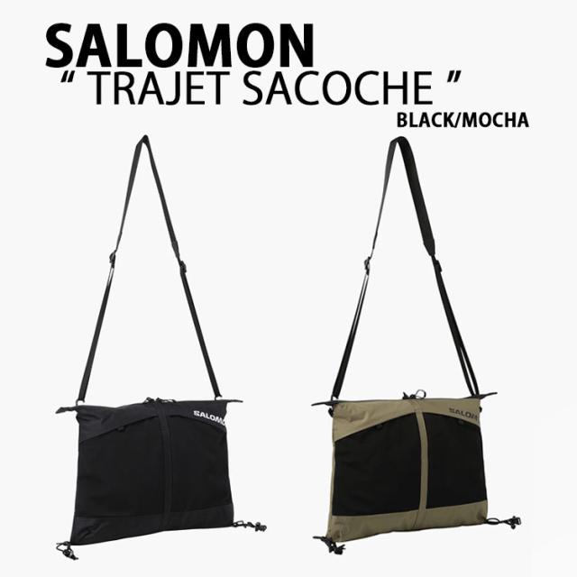 SALOMON サロモン クロスバッグ TRAJET SACOCHE トラジェ サコッシュ BLACK MOCHA ボディバッグ ブラック モカ