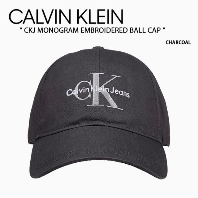   カルバンクライン キャップ CKJ MONOGRAM EMBROIDERED BALL CAP CHARCOAL CK ボールキャップ HX0263 032