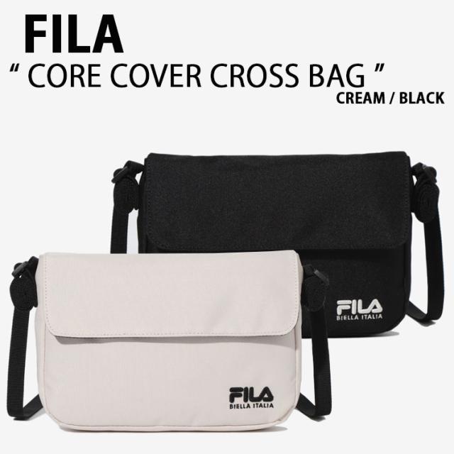 FILA フィラ クロスバッグ CORE COVER CROSS BAG FS3BCF5331X コア カバー クロスバッグ かばん ロゴ クリーム ブラック メンズ レディース 男性用 女性用
